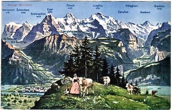 BERNER OBERLAND (im Sommer mit TRACHTER) ca. 1915 (Gebraucht) in ...