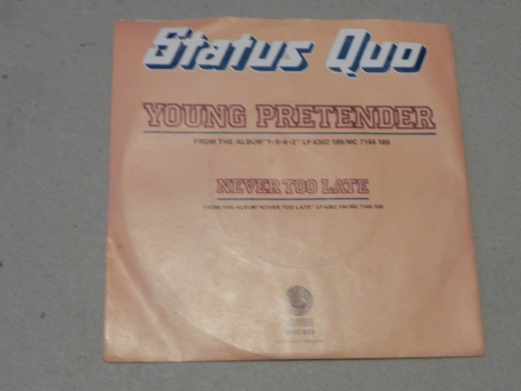 Single brit. Rock Hardrock Band Status Quo 1982 Young Pre... (Gebraucht ...