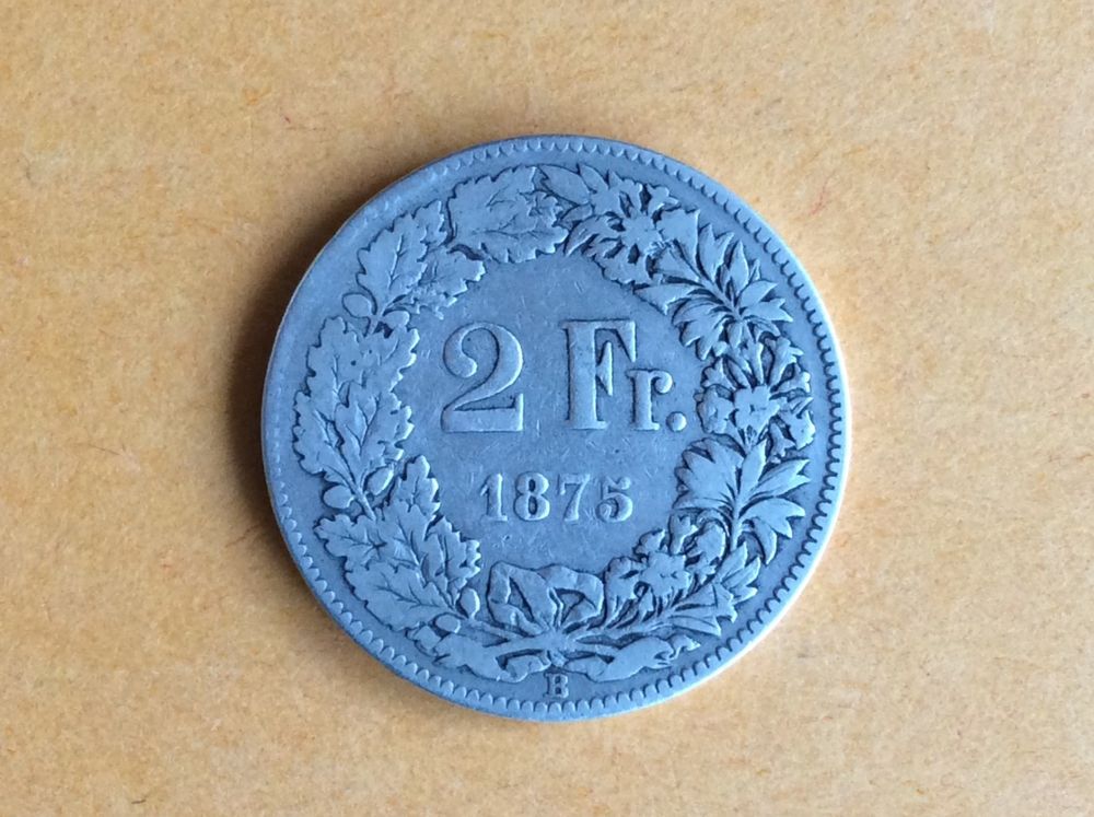 2 francs 1875 Rare (Gebraucht) in Genève für CHF 21.5 – mit Lieferung ...