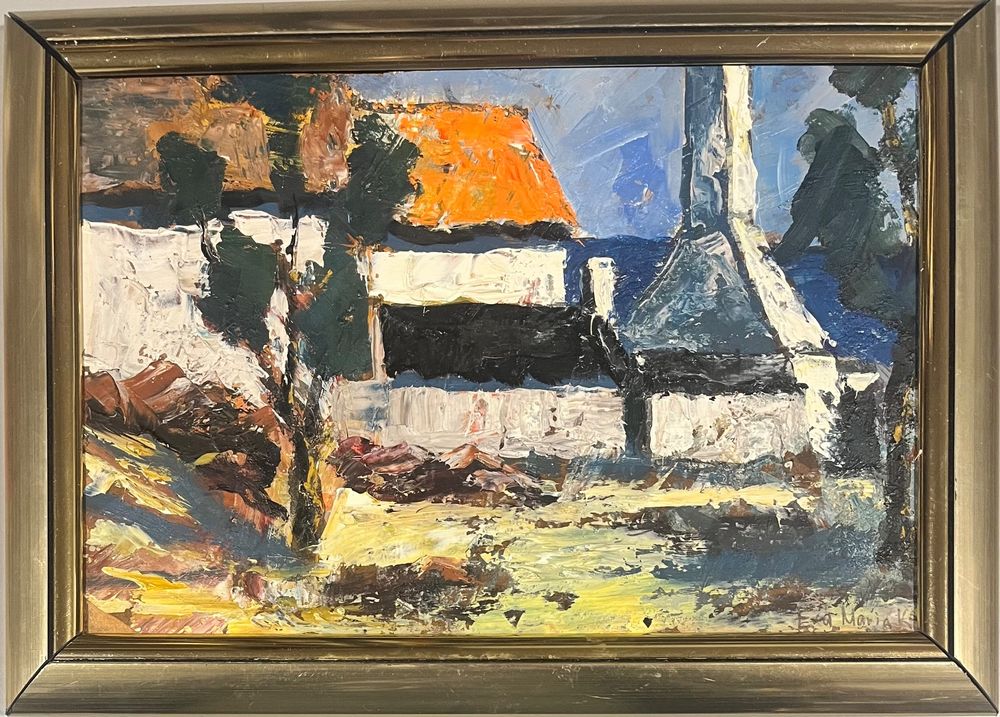 Eva Maria Kentner (1929) For dem Garte Szen Gemälde (Gebraucht) in Root ...