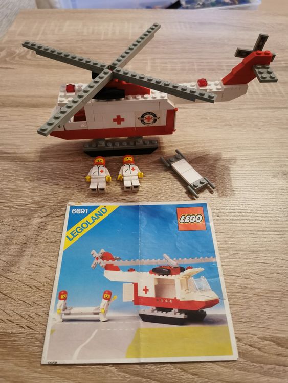 Lego Legoland 6691 Red Cross Helicopter von 1981 | Kaufen auf Ricardo