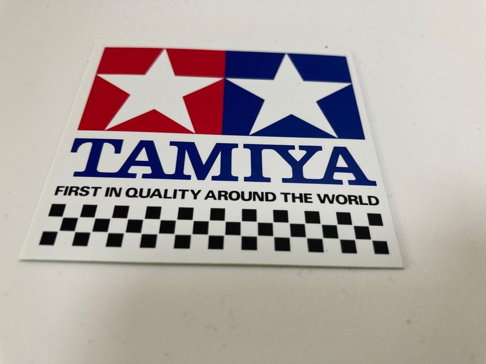 Tamiya Aufkleber / Sticker / Logo mit Zielflaggenmuster NEU! (Neu ...
