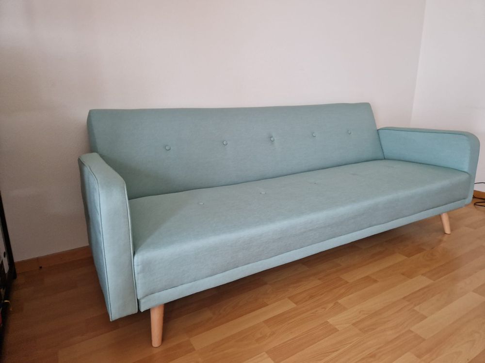 Sofa Bettsofa gross Couch blau hellblau (Gebraucht) in reinach für CHF ...
