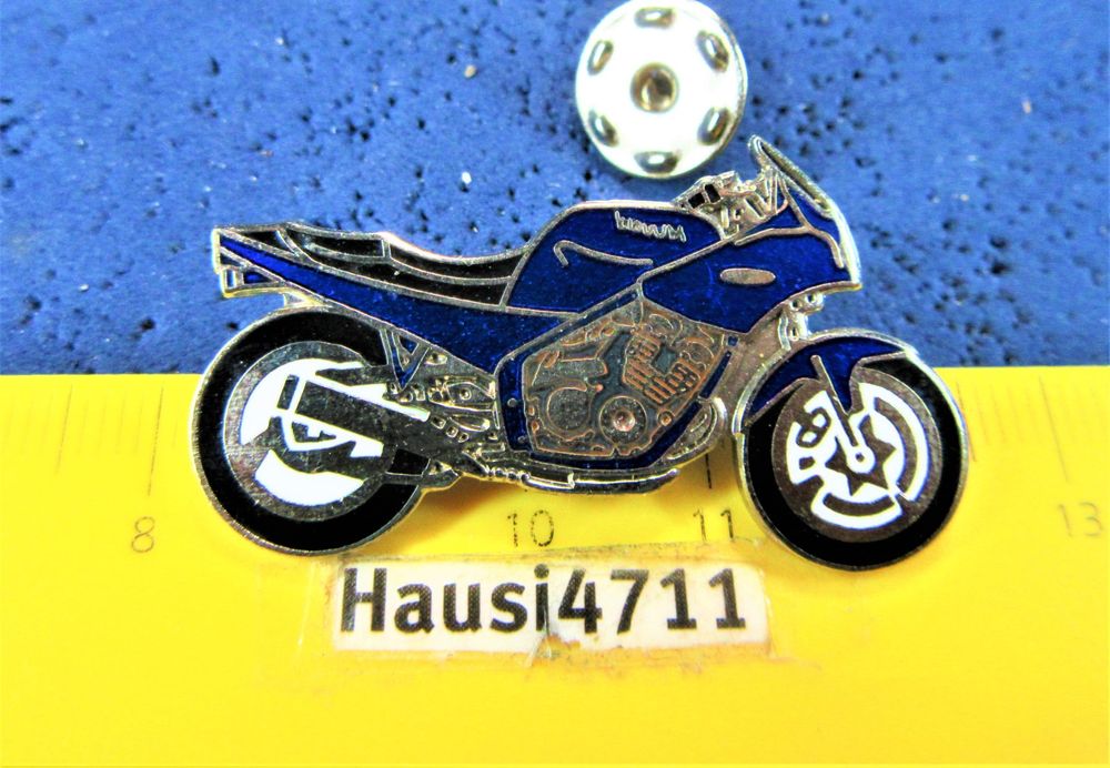 PIN MOTORRAD BIKE KAWASAKI BLUE ENAMEL SILBRIG 40mm | Kaufen auf Ricardo