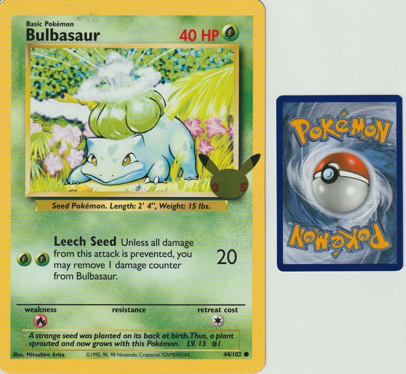 TCG POKEMON BULBASAUR 44/102 BLACK STAR PROMO XXL jumbo size | Kaufen ...