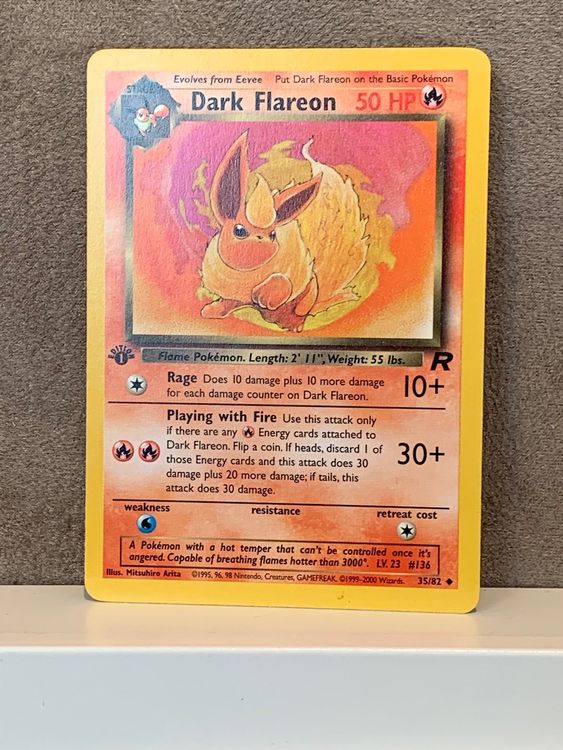 35/82 *1.edition Dark Flareon ENG Pokemon Team Rocket | Kaufen auf Ricardo