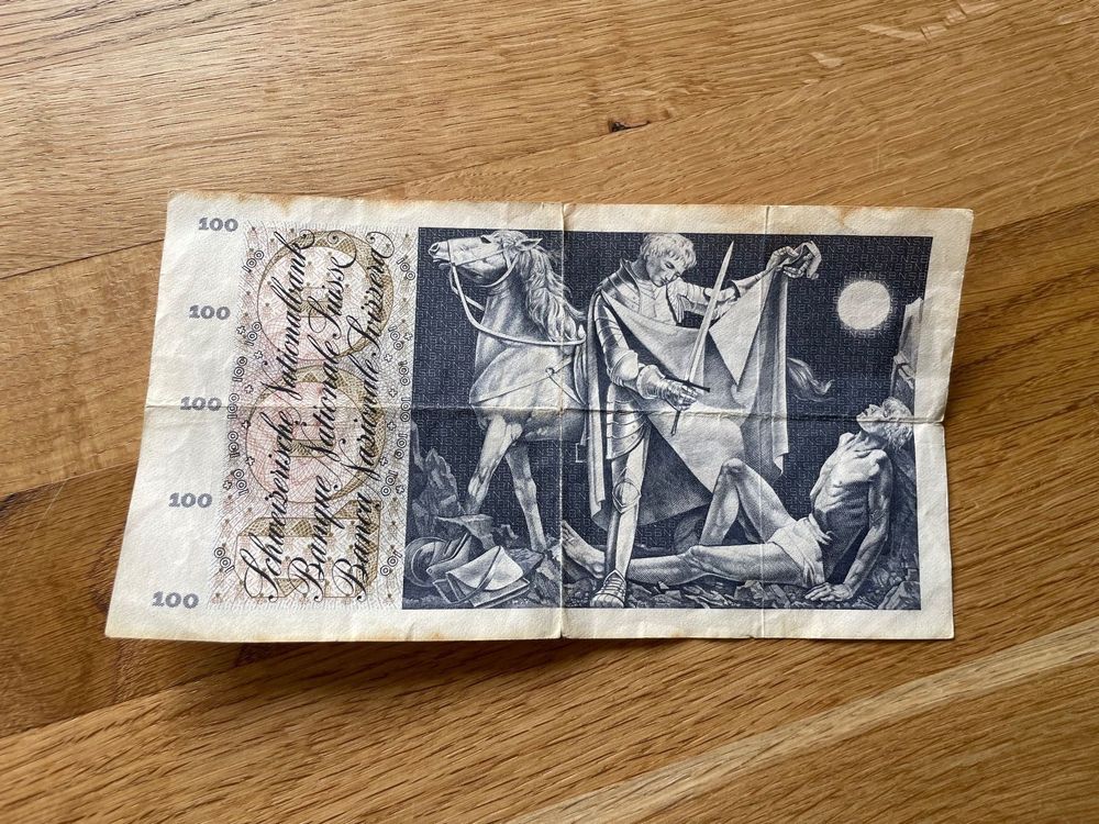 Fünfte alte 100er Banknote Banknotenserie (1956) (Gebraucht) in Sumvitg ...
