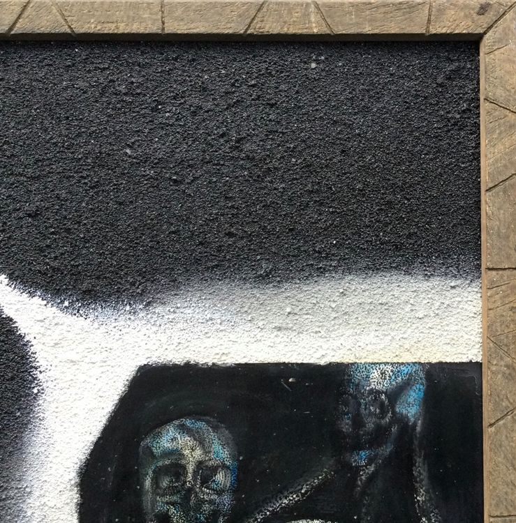 Abstrakte Mischtechnik mit Schädel Unleserlich Signiert (Gebraucht) in Root für CHF 10 – mit ...