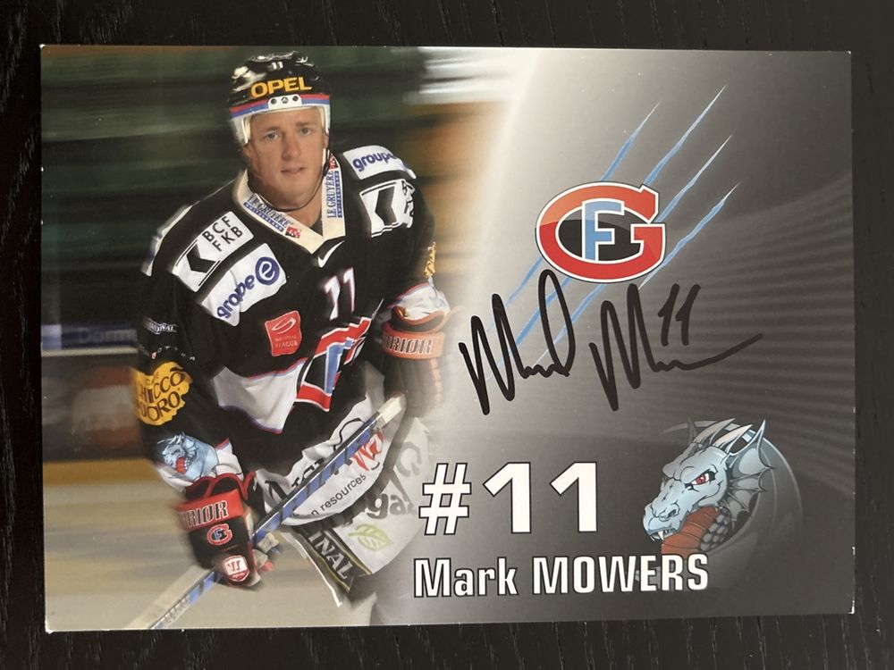 Signierte Sammelkarte Mark Mowers #11 Fribourg Gottéron (Gebraucht) in ...