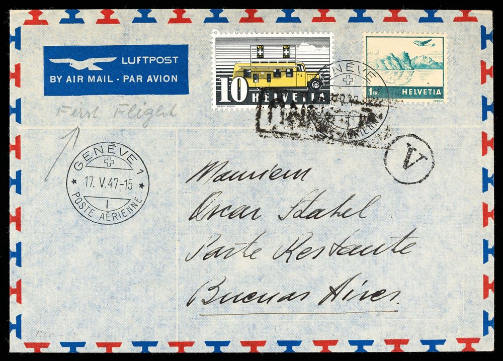 1941: Flugzeug über Landschaften. ZNr. 32, 276. | Kaufen auf Ricardo