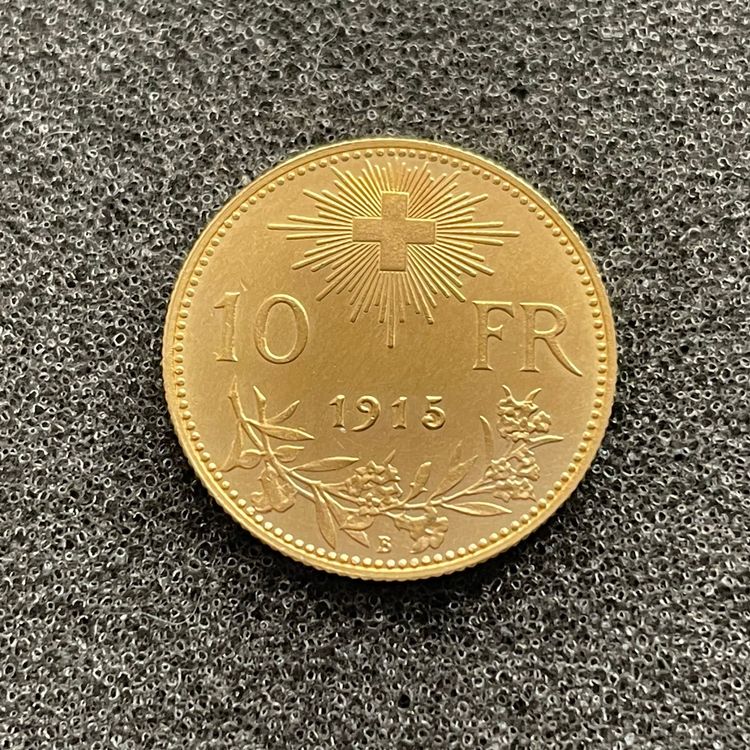 10 Franken Gold Vreneli 1915 (Gebraucht) in Reitnau für CHF 265 – mit Lieferung auf Ricardo kaufen