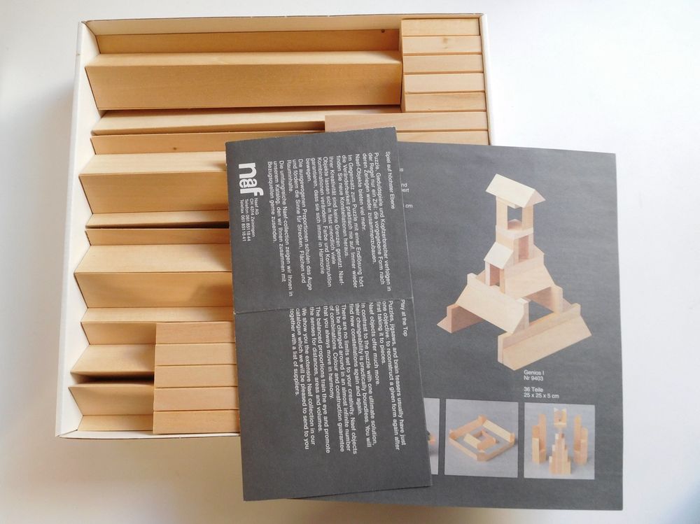 Naef GENIOS I 9403 36-tlg Holz Bausteine Design Architektur | Kaufen ...