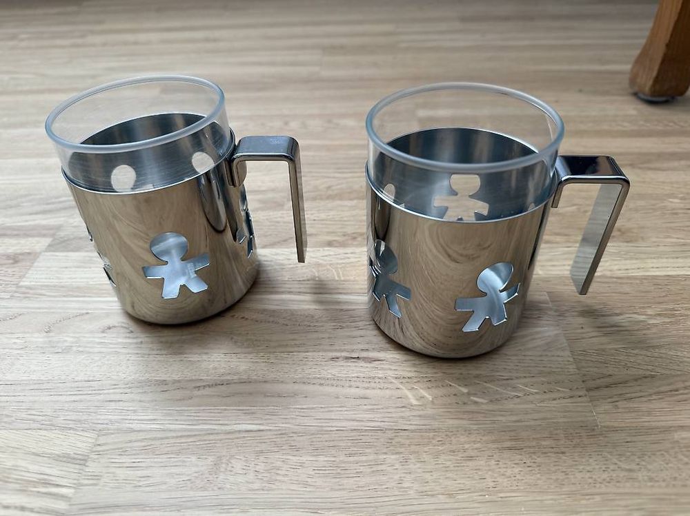 Alessi Girotondo Mug Stainless & Glass Designed by King-Kong | Kaufen ...