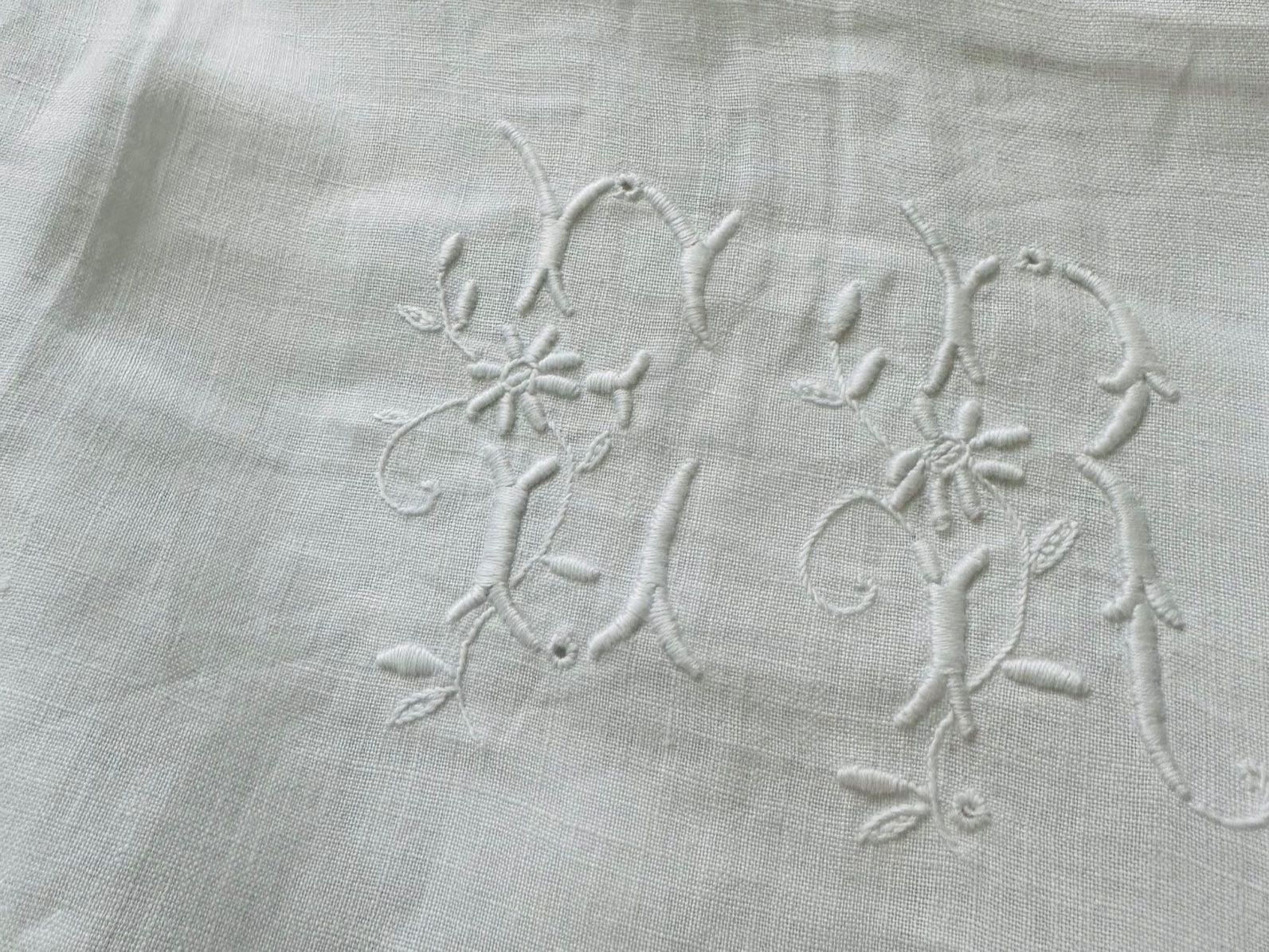 🟢 Housse de coussin vintage Antik stoff Broderie Stickerei (D'occasion ...