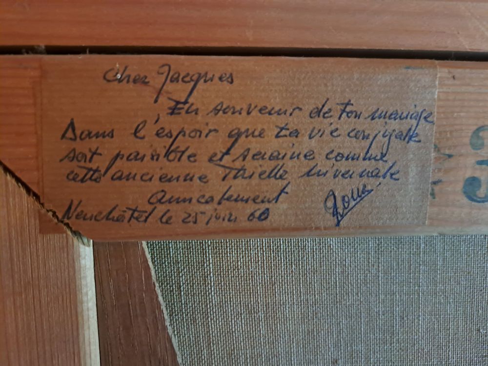 TABLEAU HUILE SUR TOILE ANCIENNE THIELLE DE LOCCA NEUCHATEL (Gebraucht) in couvet für CHF 39 ...