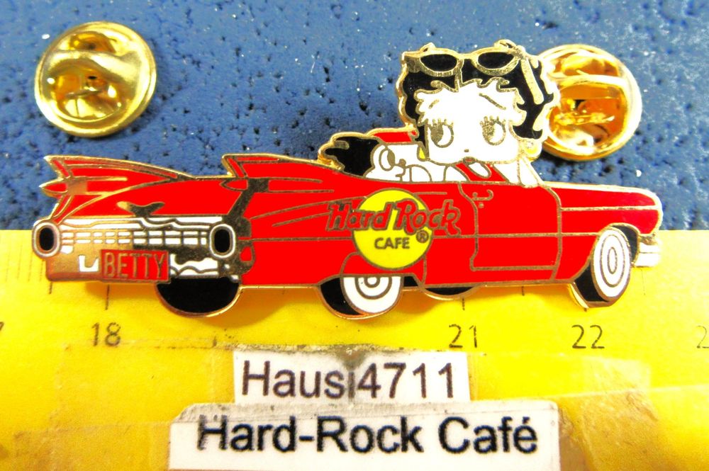 HARD ROCK CAFE BETTY BOOP IM CADILLAC CABRIO ROT 2NÄGEL-PIN (Gebraucht ...