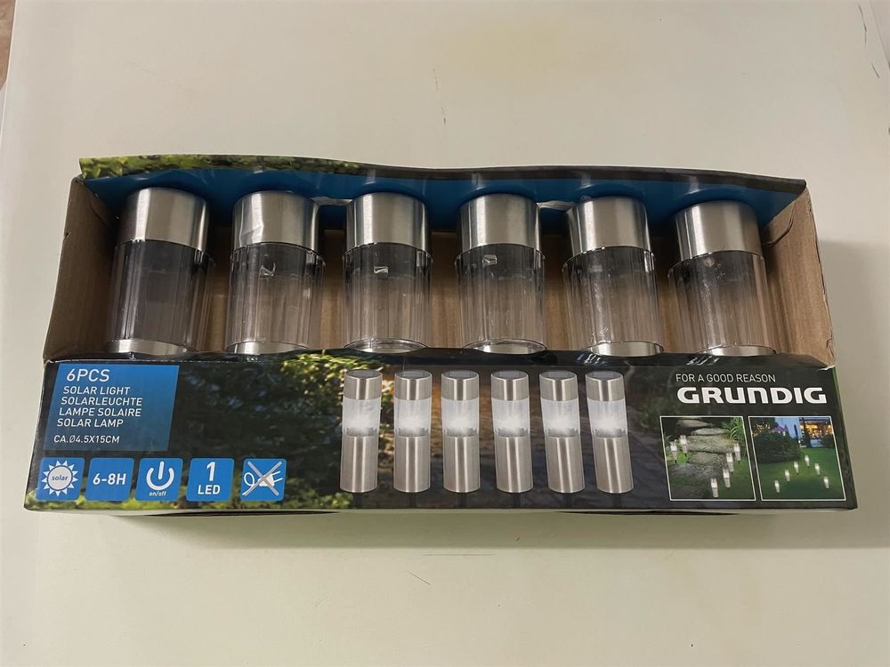 6 Stk. Solar LED Gartenlampen im Set. (Neu und originalverpackt) in Krinau für CHF 9 – mit ...