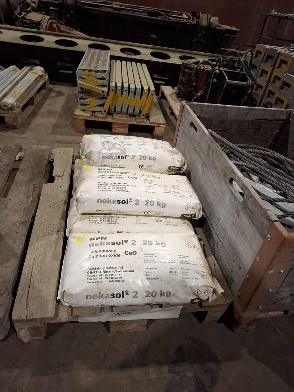 5 Säcke à 20 kg Weissfeinkalk KFN Nekasol 2, Lot 184 (Gebraucht) in ...