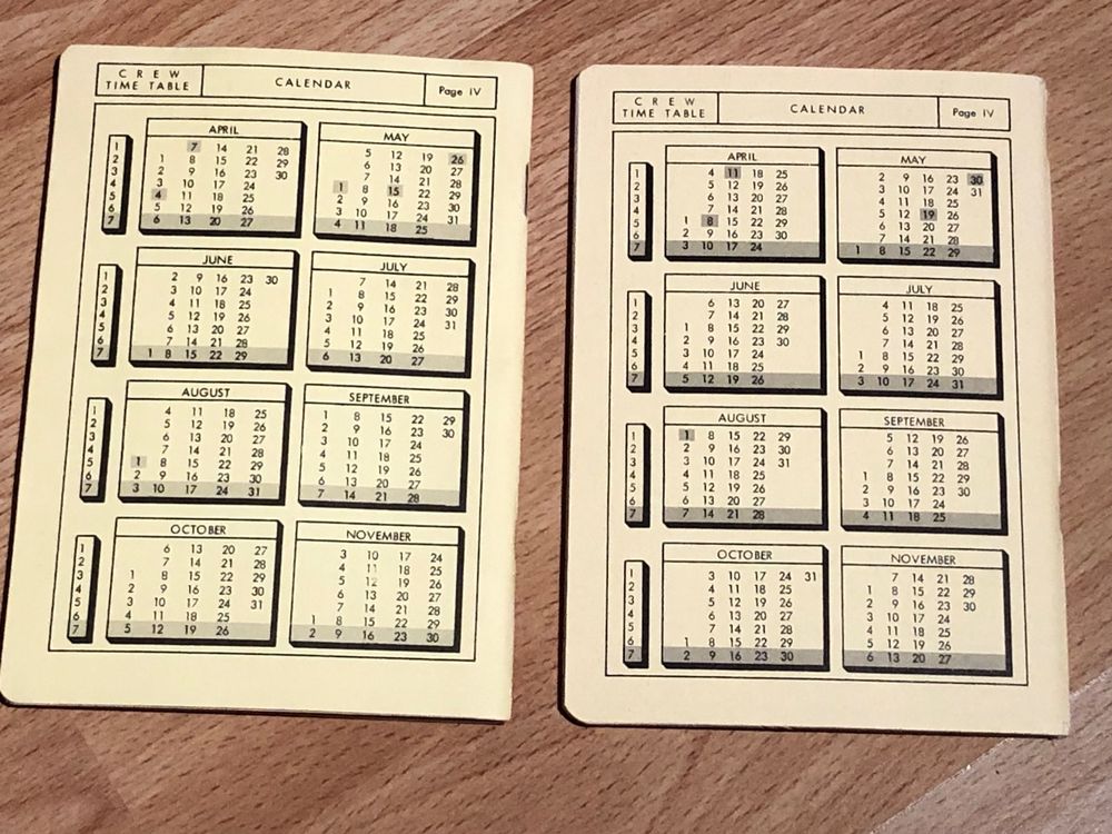 Swissair Crew Timetable x 2 1980 + 1977 (Gebraucht) in Zürich für CHF ...