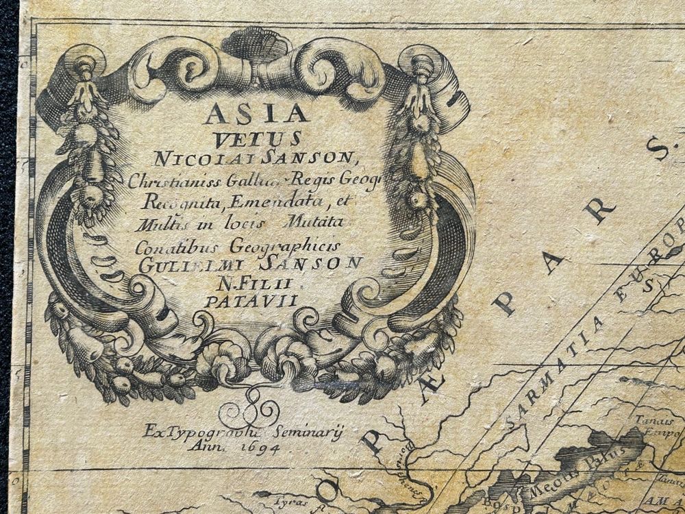 Kupferstich, Landkarte, ASIA, Sanson, Bertin, Padua 1694 (D'occasion) à ...