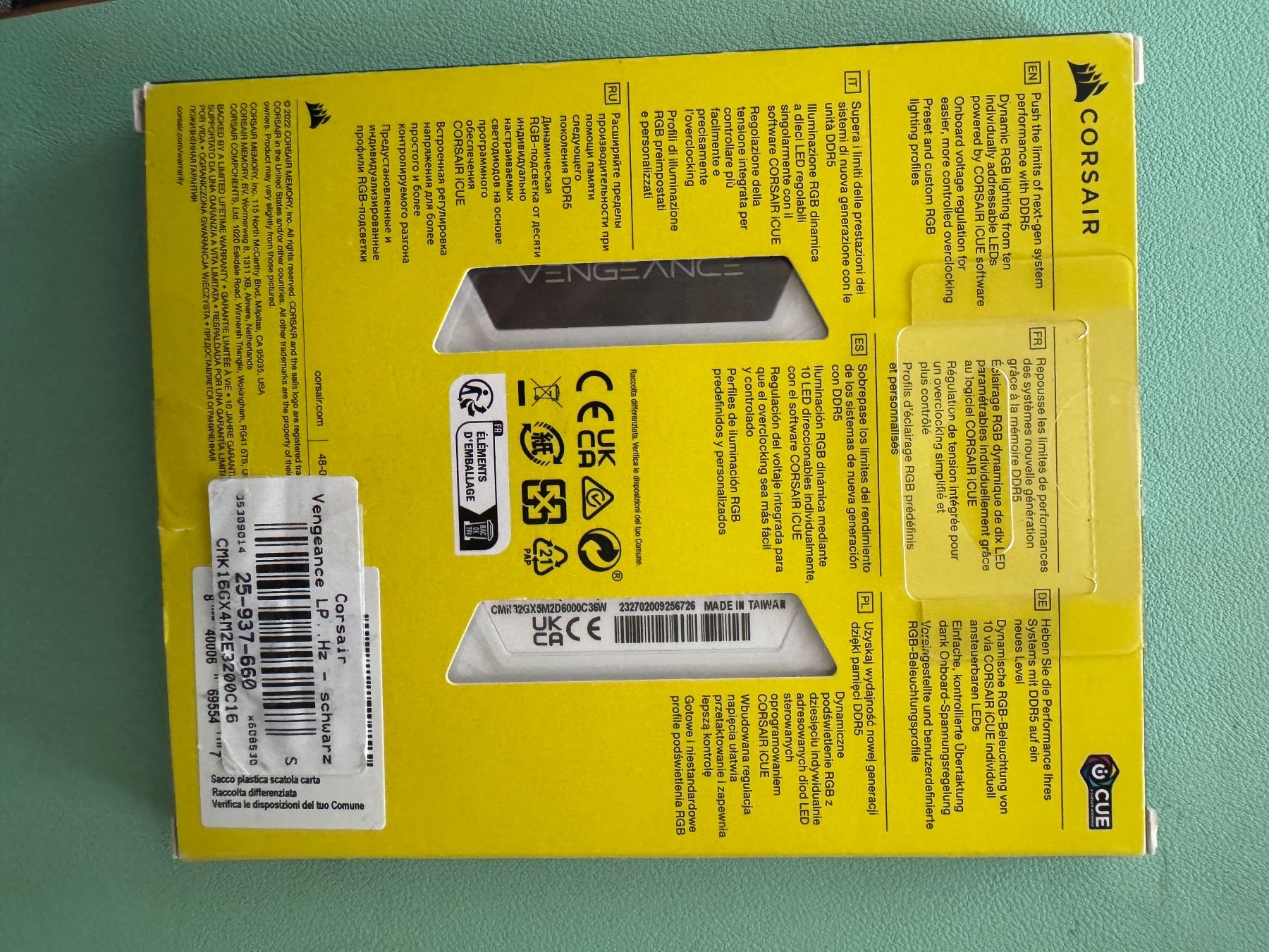 CORSAIR VENGEANCE RGB 32GB DDR5 (D'occasion) à Neuchatel pour CHF 379 ...