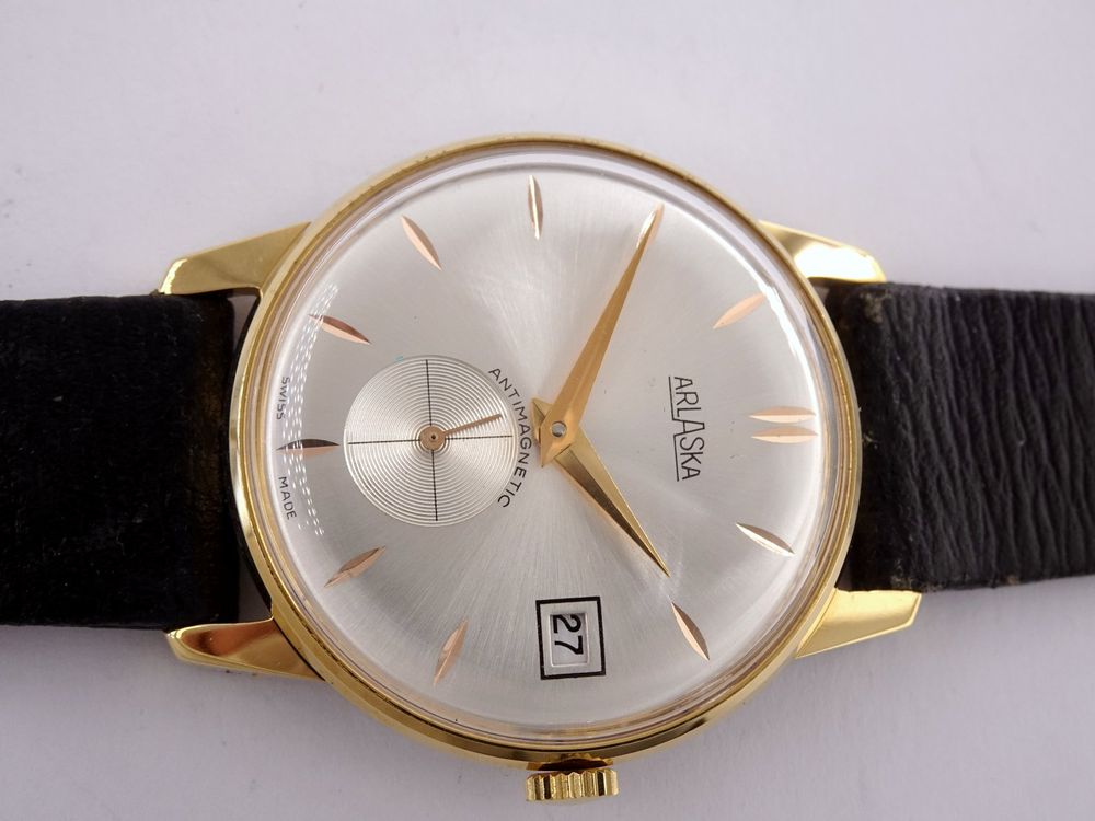 ARLASKA 1950ER HANDAUFZUG UNITAS KALIBER HERREN SAMMLERUHR (Gebraucht ...