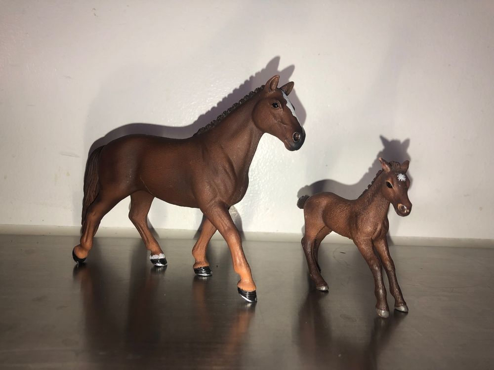 Schleich Pferd, Hannoveraner Stute mit Fohlen | Kaufen auf Ricardo