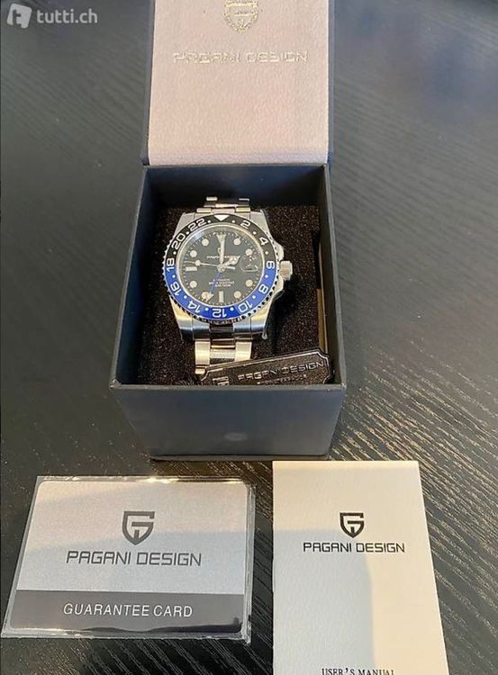 Uhr der Marke Pagani (wie Rolex GMT Master II Batman) (Neu und ...