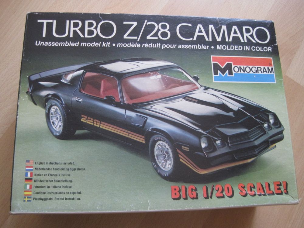 Turbo Z 28 Camaro Monogram Bausatz 1/20 Rarität 1979 | Kaufen auf Ricardo