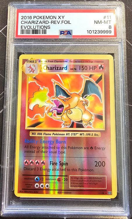 Pokémon Charizard [Reverse Holo] #11 PSA 8 XY Evolutions | Kaufen auf ...