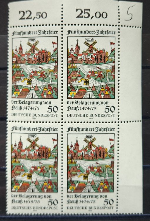 Deutschland-Mi 843 ** Viererblock (39) (Neu und originalverpackt) in Hittnau für CHF 1 – mit ...