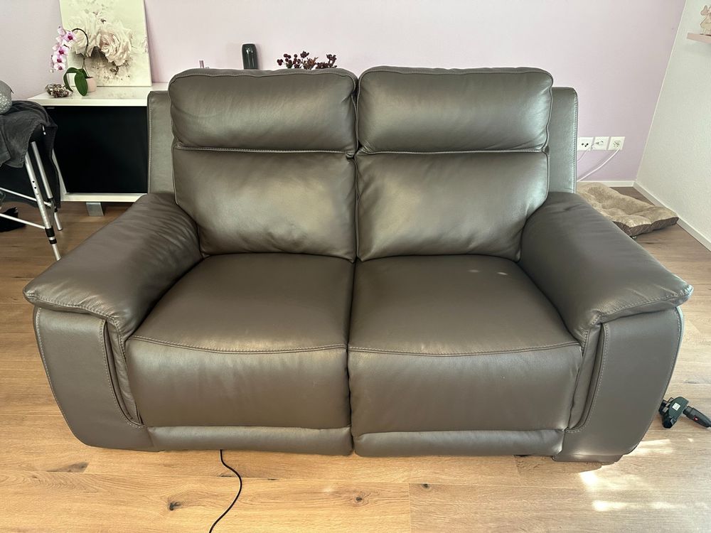 2er Relax-Sofa Leder braun (neuwertig mit Garantie) | Kaufen auf Ricardo