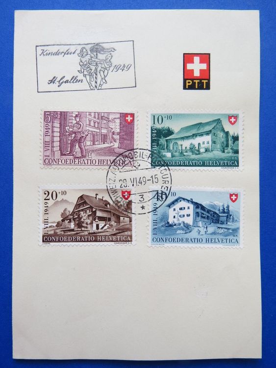 PTT-Böglein mit Pro Patria-Serie 1949 gestempelt | Kaufen auf Ricardo