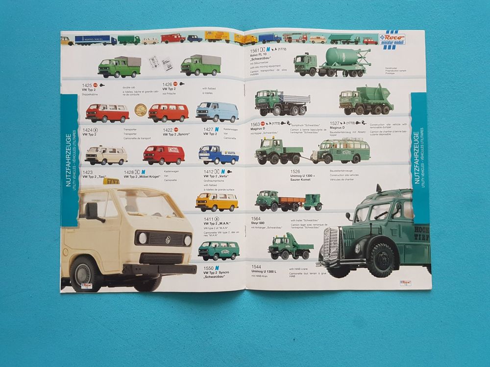 Catalogue, Katalog, ROCO, Miniatur modell, HO, 1:87, 1992 (Neu (gemäss ...