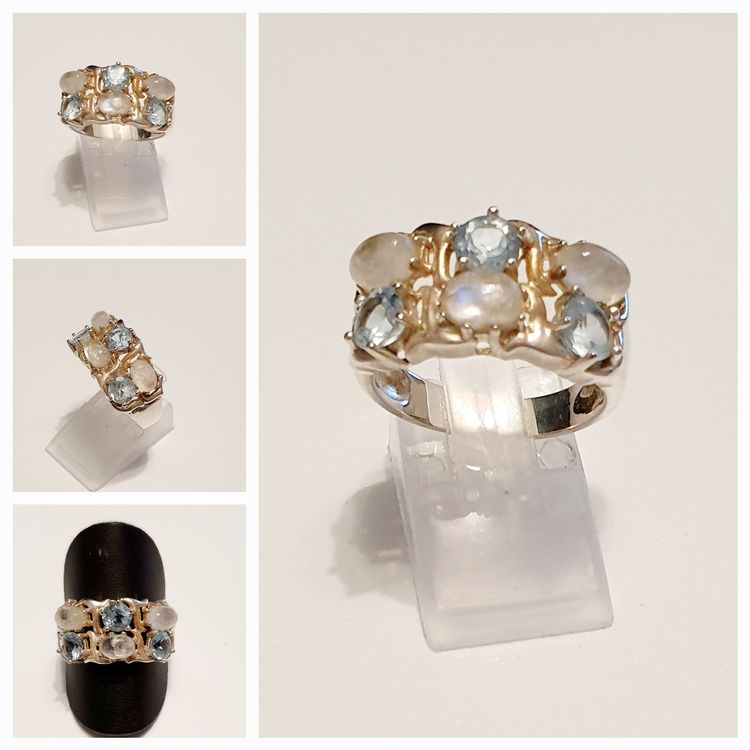 Vintage Damenring aus 925 Silber sehr schöne Ring mit Steine (Gebraucht ...