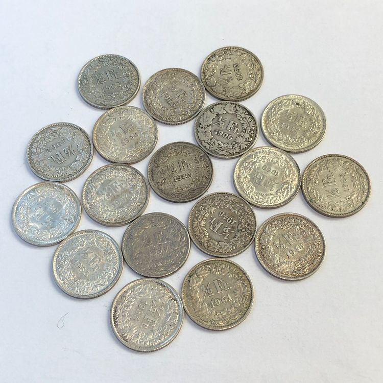 18 stk. 0.50.- silber. div. jahrg. (12) | Kaufen auf Ricardo