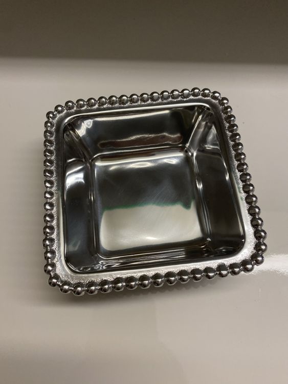 56) Mariposa Beaded Square Condiment Bowl (Neu und originalverpackt) in ...