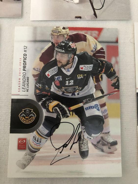Leandro Profico Lugano Kloten Rappi Hockey Card signiert (Usato) a ...