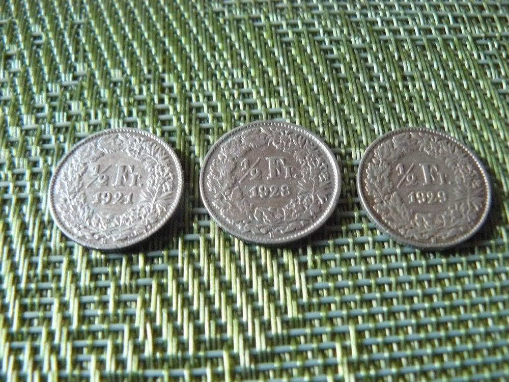 1/2Franken CH Silber 1921,1928,1928 | Kaufen auf Ricardo