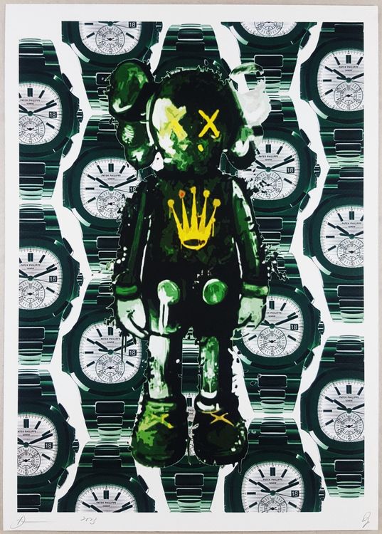 Death NYC Ltd Ed Pop Art Druck " Patek Philippe Rolex Kaws (Neu (gemäss ...