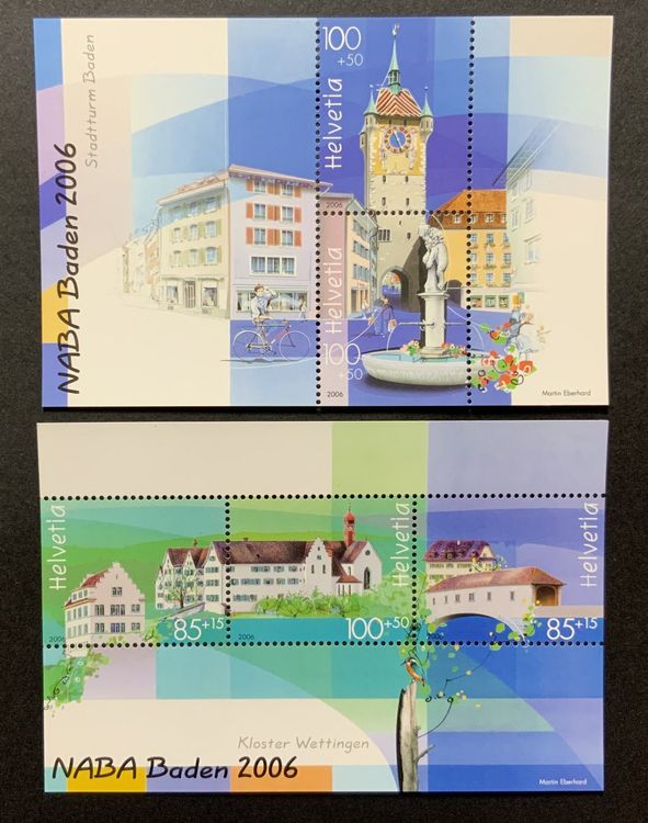 Blöcke NABA BADEN 2006 I+II ** (Neu (gemäss Beschreibung)) in Füllinsdorf für CHF 4.5 – mit ...