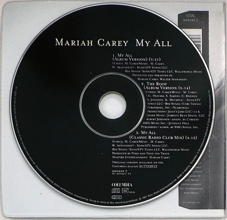Mariah Carey – My All | Kaufen auf Ricardo