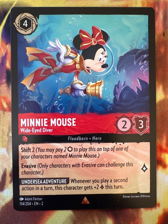 Lorcana Minnie Mouse - Wide-Eyed Diver 114/204 | Kaufen auf Ricardo