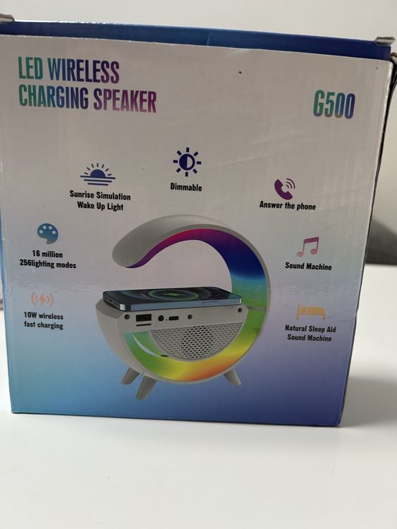 G500 LED Wireless chargıng speaker | Kaufen auf Ricardo