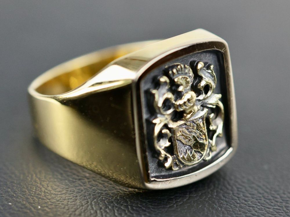 Gold Ring Wappen aus 18 K / 750 Gold (Gebraucht) in Bellach für CHF ...