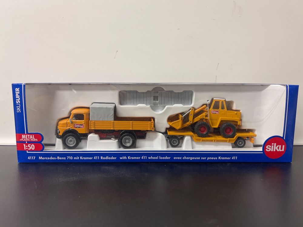 Neu Siku Mercedes - Benz 710 mit Kramer 411 Radlader 4117 (Neu und originalverpackt) in Inwil ...