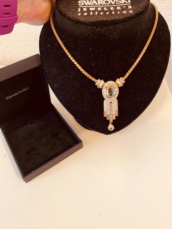 Swarovski Vintage Collier / Kette sehr selten, vergoldet Box (Neu (gemäss Beschreibung)) in ...