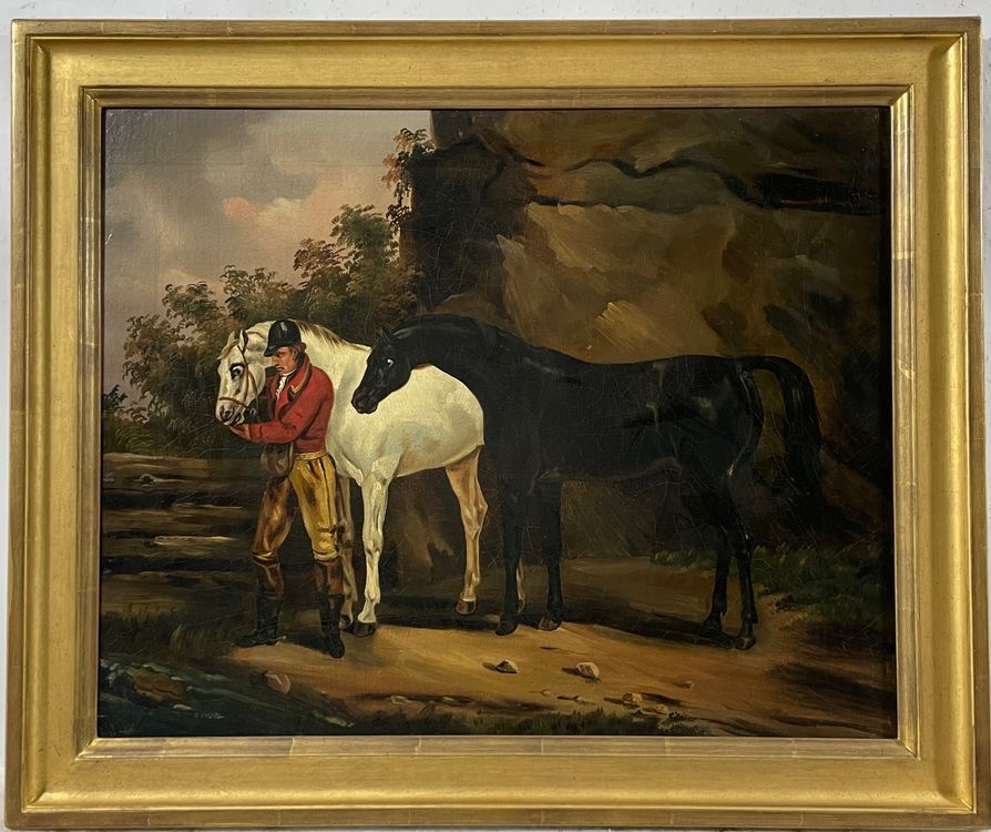 Antikes grosses Gemälde Ritter mit seinen Pferden (Gebraucht) in Root für CHF 114 – mit ...