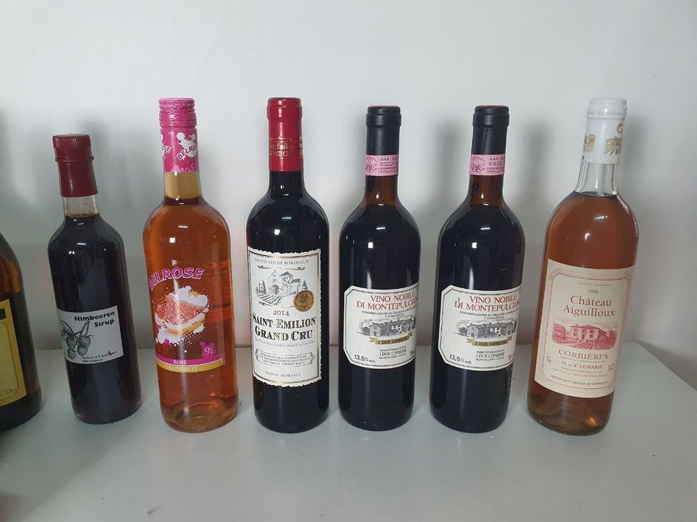Verschiedene alkoholische Getränke und Weine 37 Stk LG 1176 (Gebraucht ...
