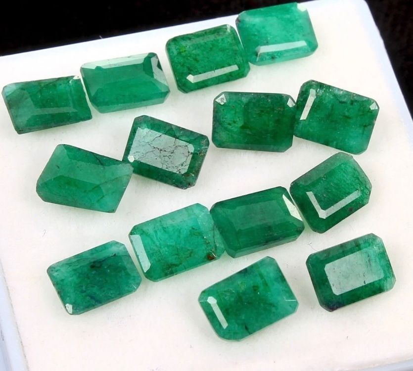 NUR 88 Fr.! 💎 12.7 ct intensiv grünes Smaragd LOT (Neu (gemäss ...